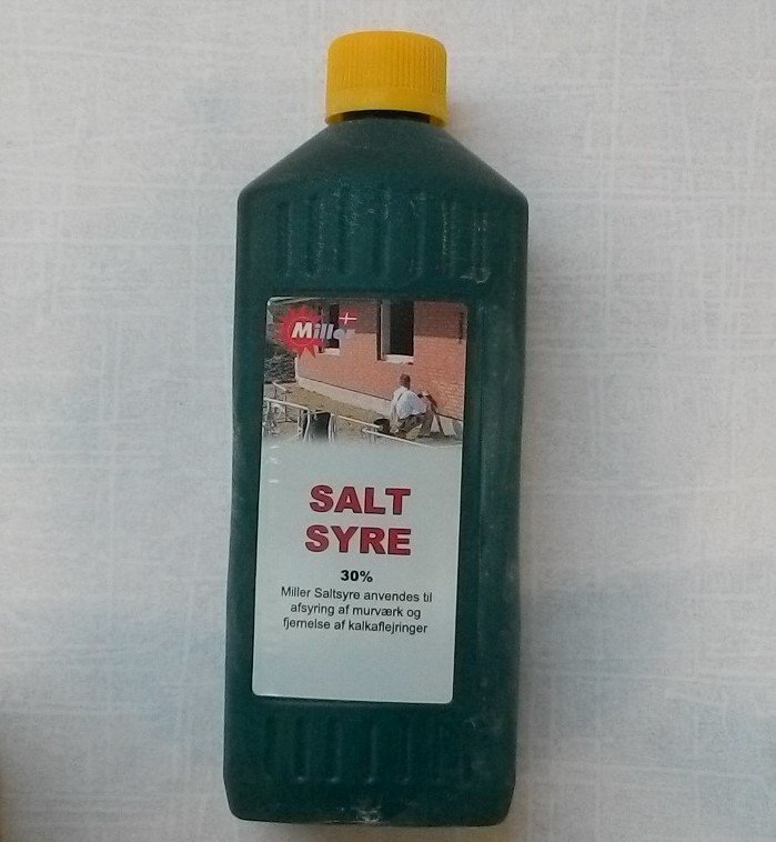 Salt syre 30% - Flaskevarer/ Hjælpevarer - RANDERS FARVECENTER ApS